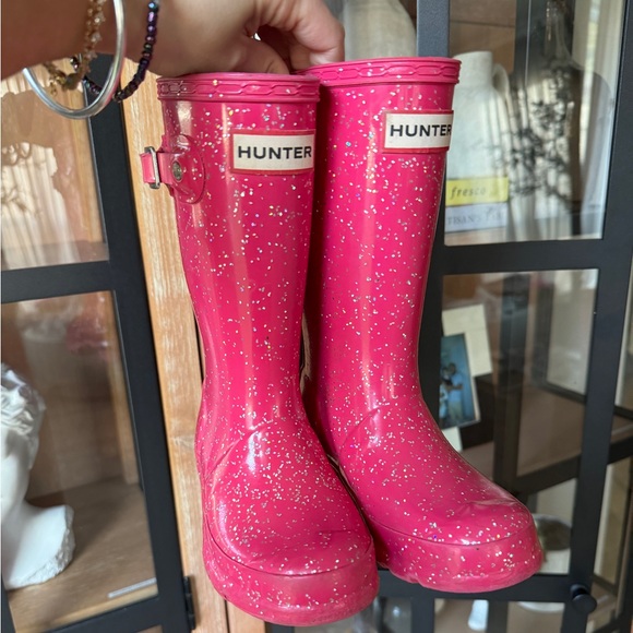 Hunter | Shoes | Hunter Rain Boots Kids Original Giant Glitter Wellies ...